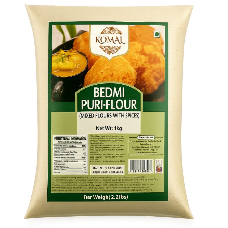 Bedmi Puri Flour 1kg - Komal – Baazwsh
